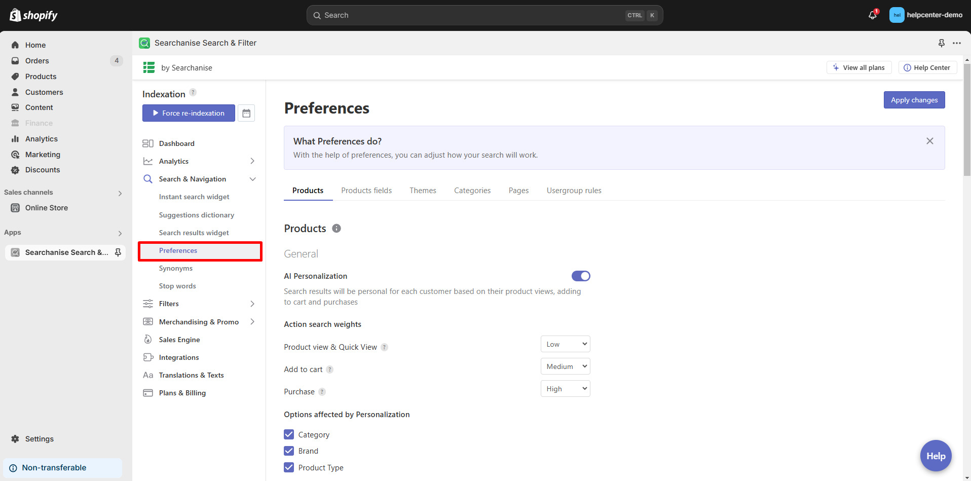 Searchanise Search & Filter - Help Center