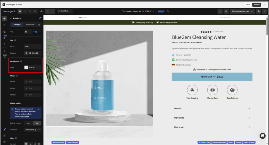 Product Element - Help Center