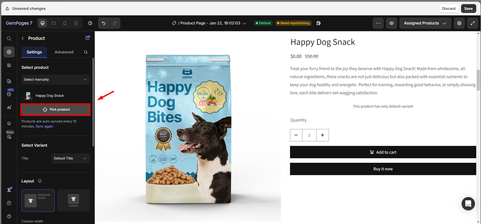 Product Element - Help Center