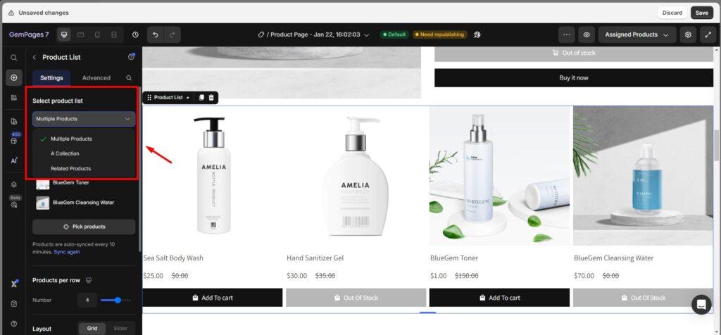 Product List Element - Help Center