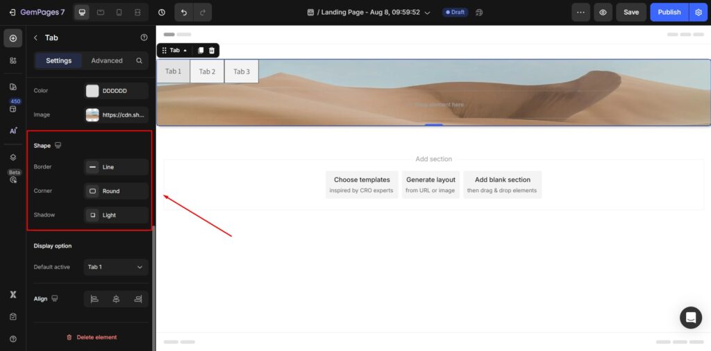 Tab Element - Help Center