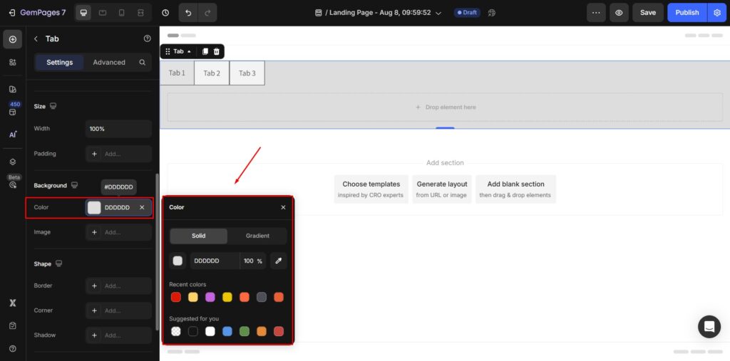Tab Element - Help Center
