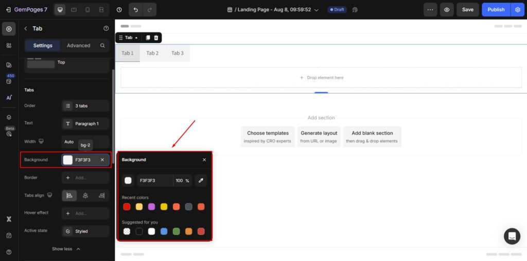 Tab Element - Help Center