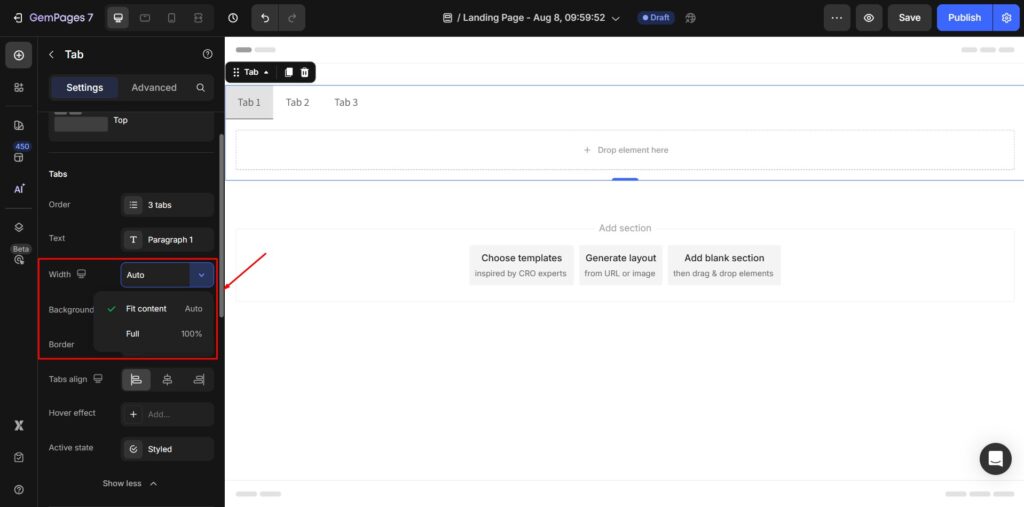 Tab Element - Help Center
