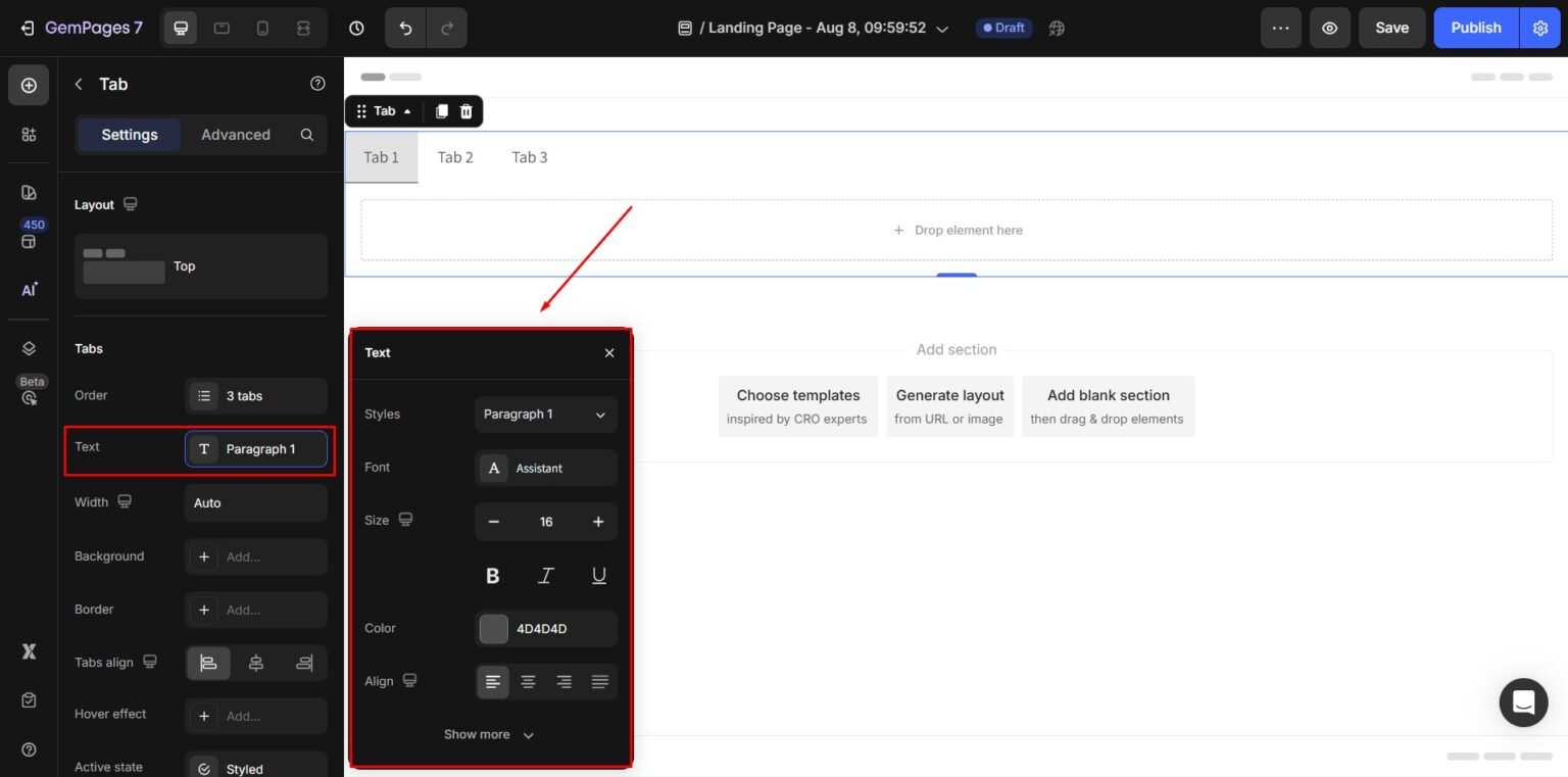 Tab Element - Help Center