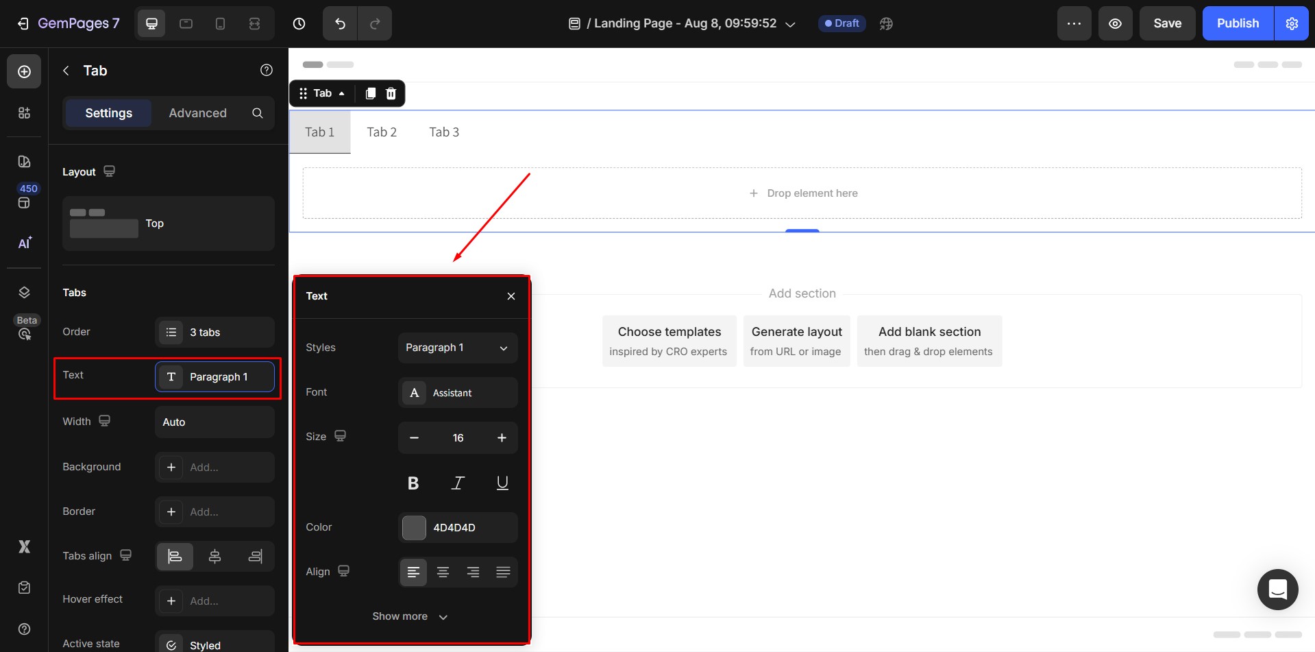 Tab Element - Help Center