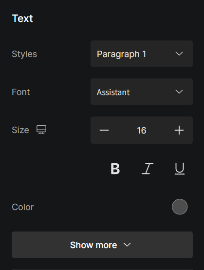 Text Block Element - Help Center