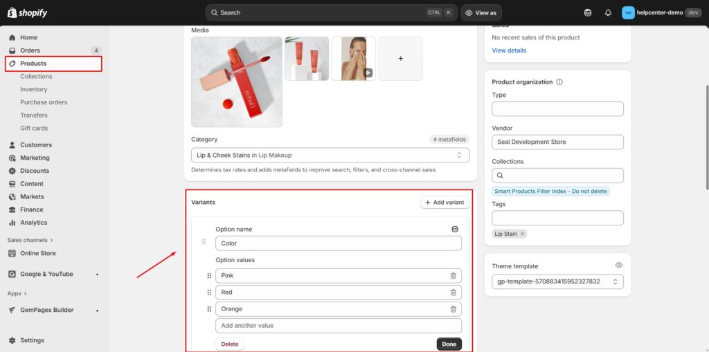 Design Product Color Swatches with the Variants & Swatches Element ...