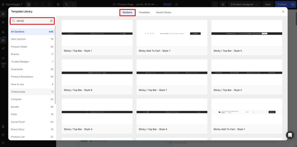 Create a Sticky Section - Help Center