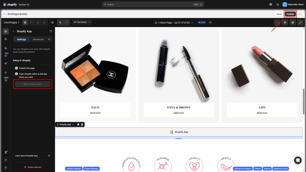 Shopify App Element - Help Center