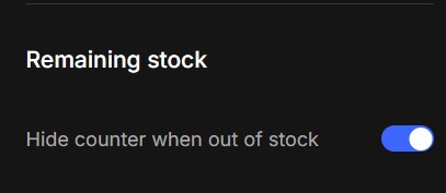 Stock Counter Element - Help Center