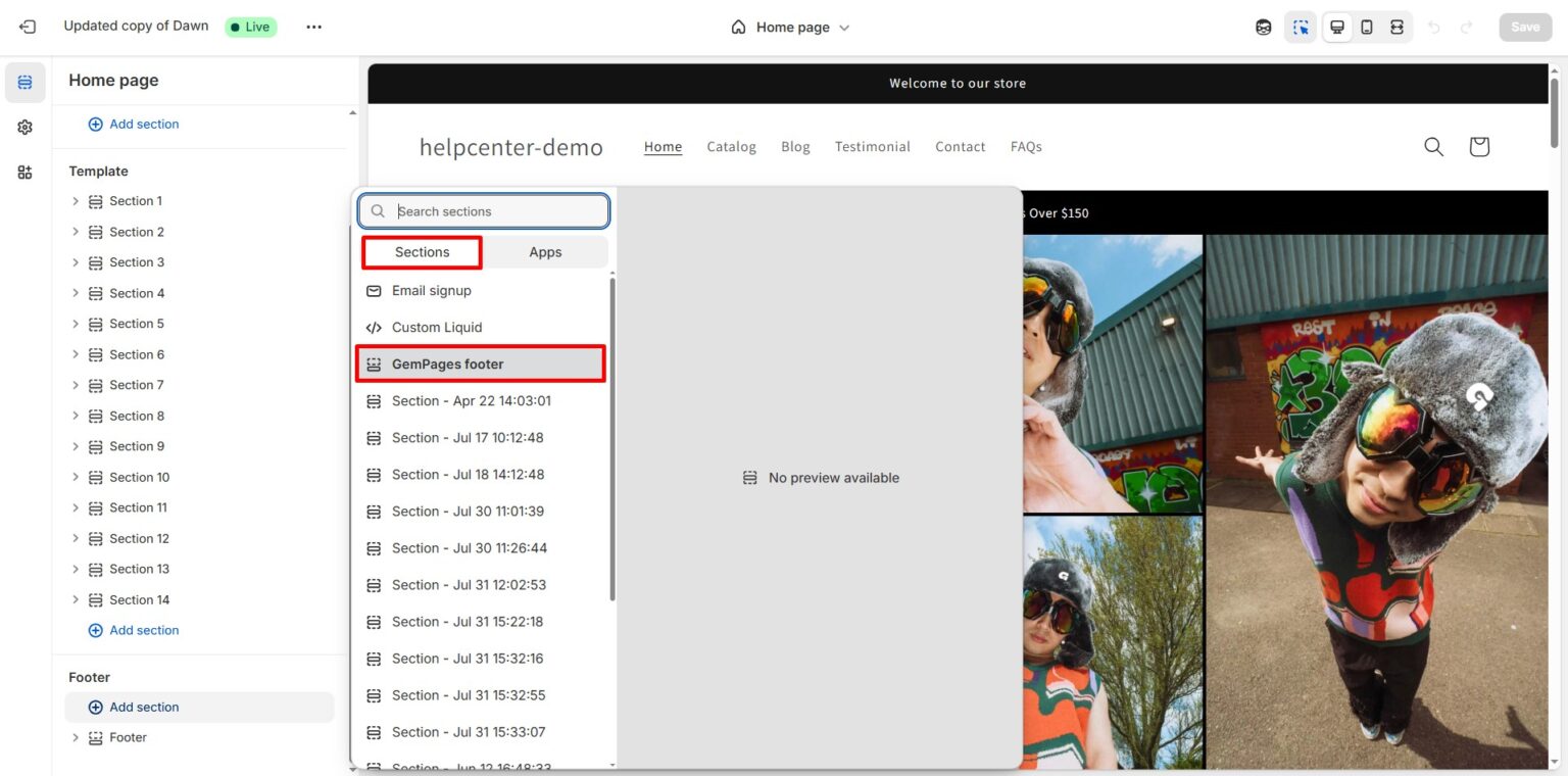 How to Create and Add a Custom Footer to Your Shopify Pages? - Help Center