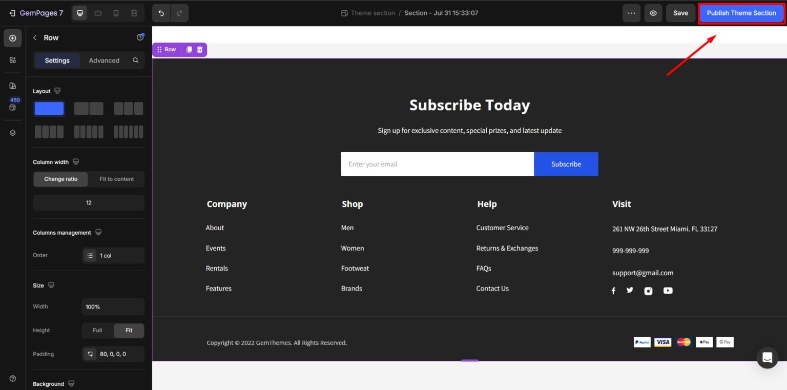 How to Create and Add a Custom Footer to Your Shopify Pages? - Help Center