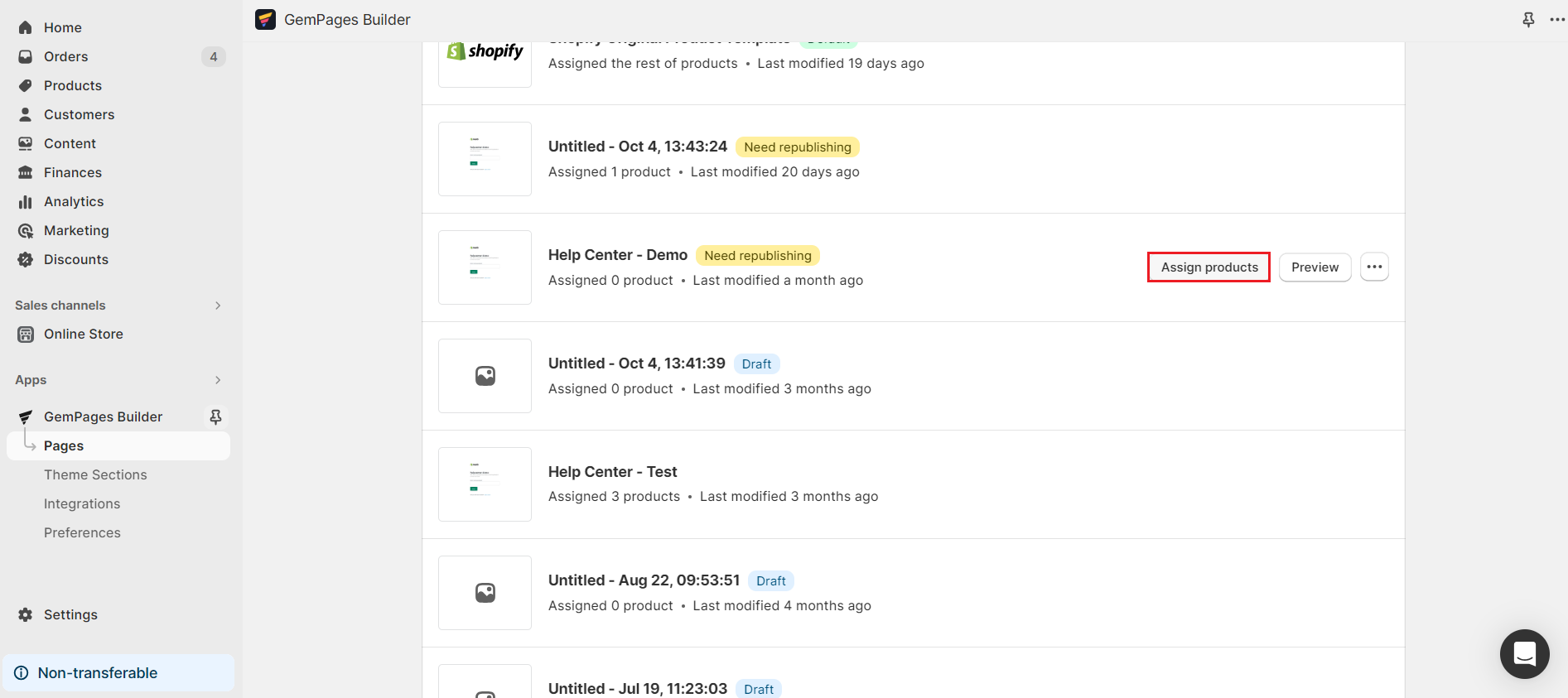 Set a GemPages Page as Default - Help Center