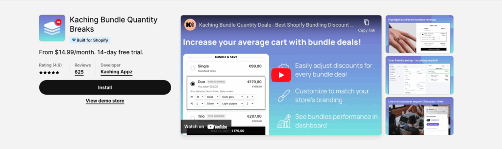 Kaching Bundle Quantity Breaks - Help Center