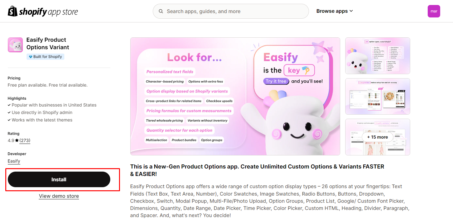 Easify Product Options Variant - Help Center