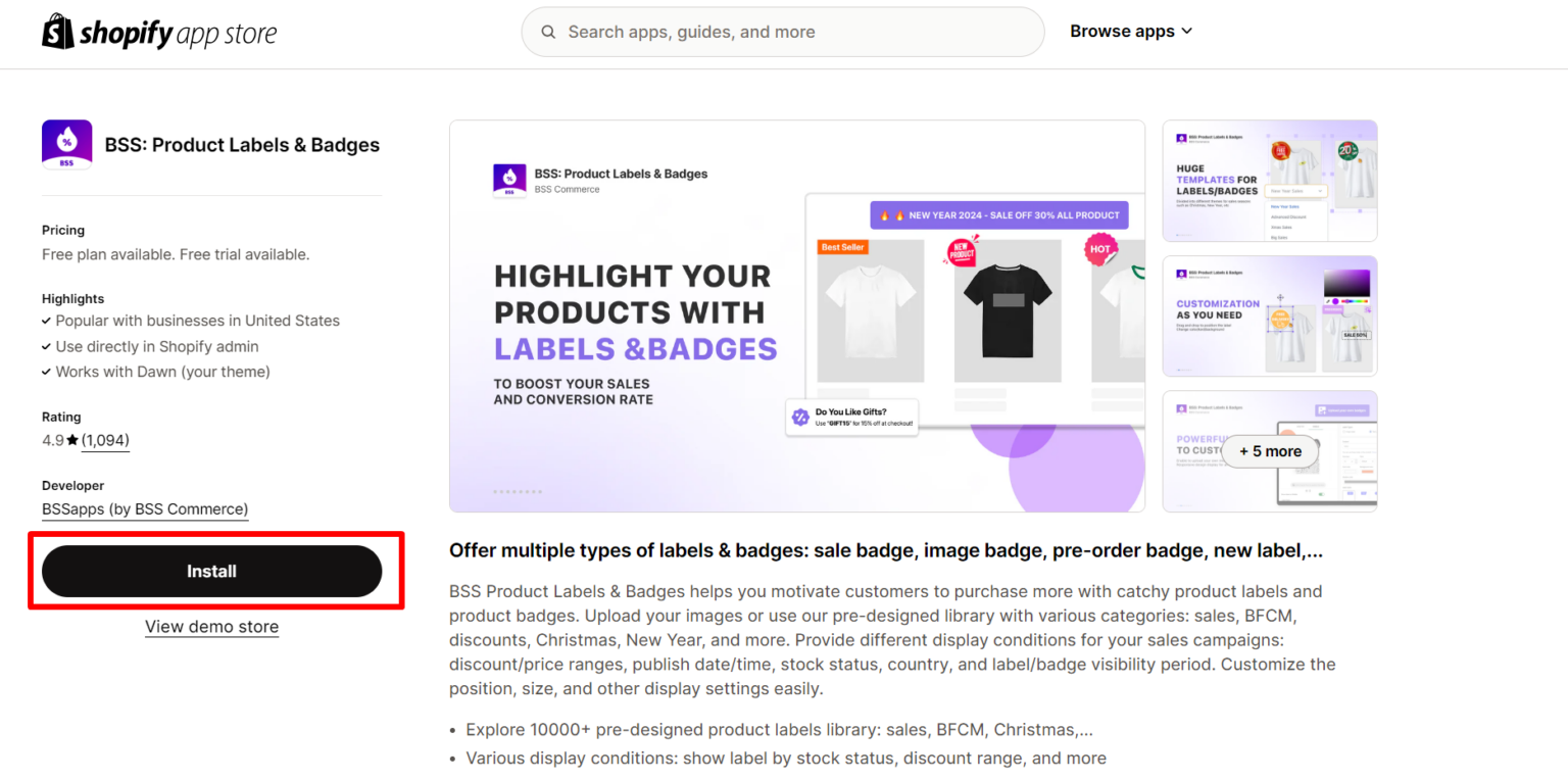 BSS: Product Labels & Badges - Help Center