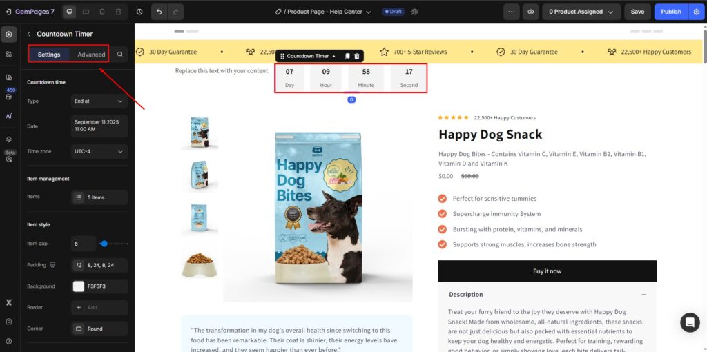 Design In-line Countdown Timer in Announcement Bar - Help Center