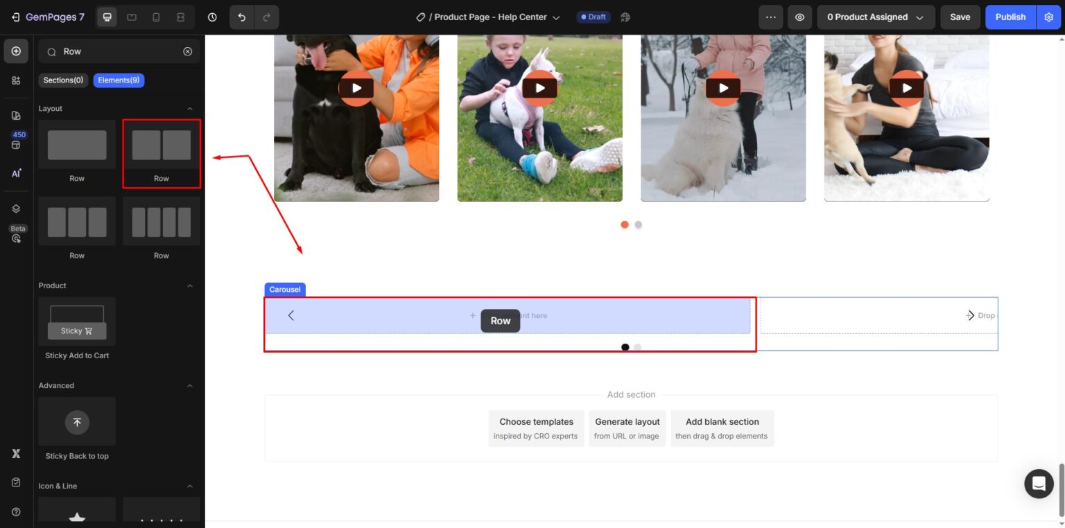 Design Testimonial Section with Carousel Element - Help Center