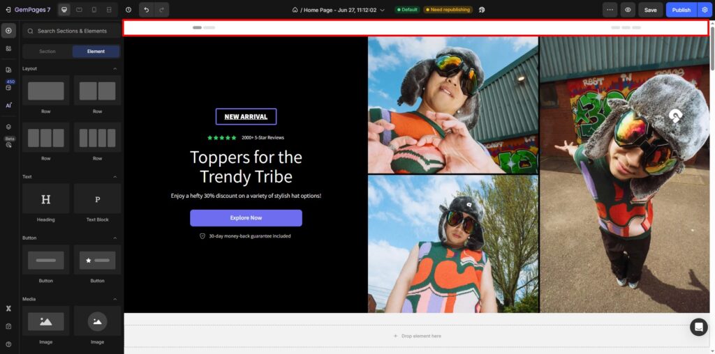 Remove Spacing between Theme Header & Page Content - Help Center
