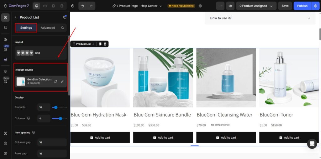 Design Featured Product List with Product List Element - Help Center