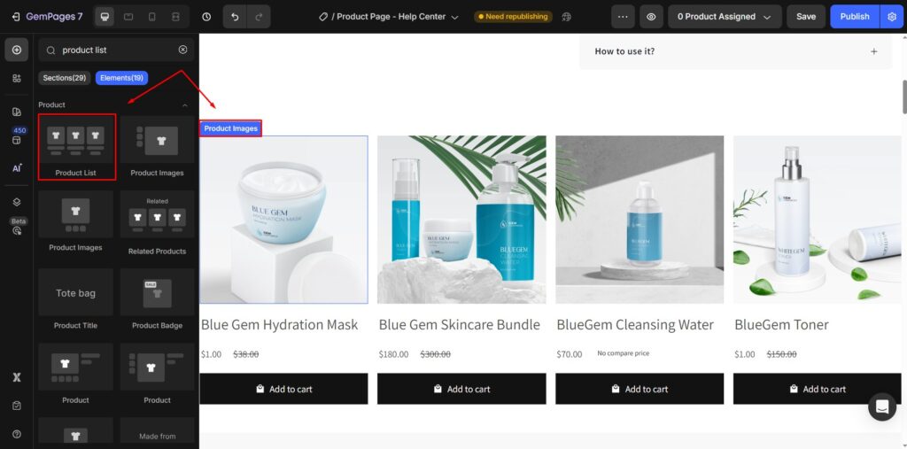 Design Featured Product List with Product List Element - Help Center