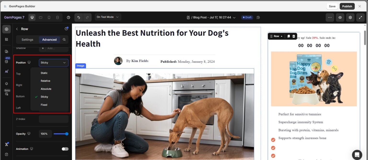 How to Make An Element Sticky? - Help Center