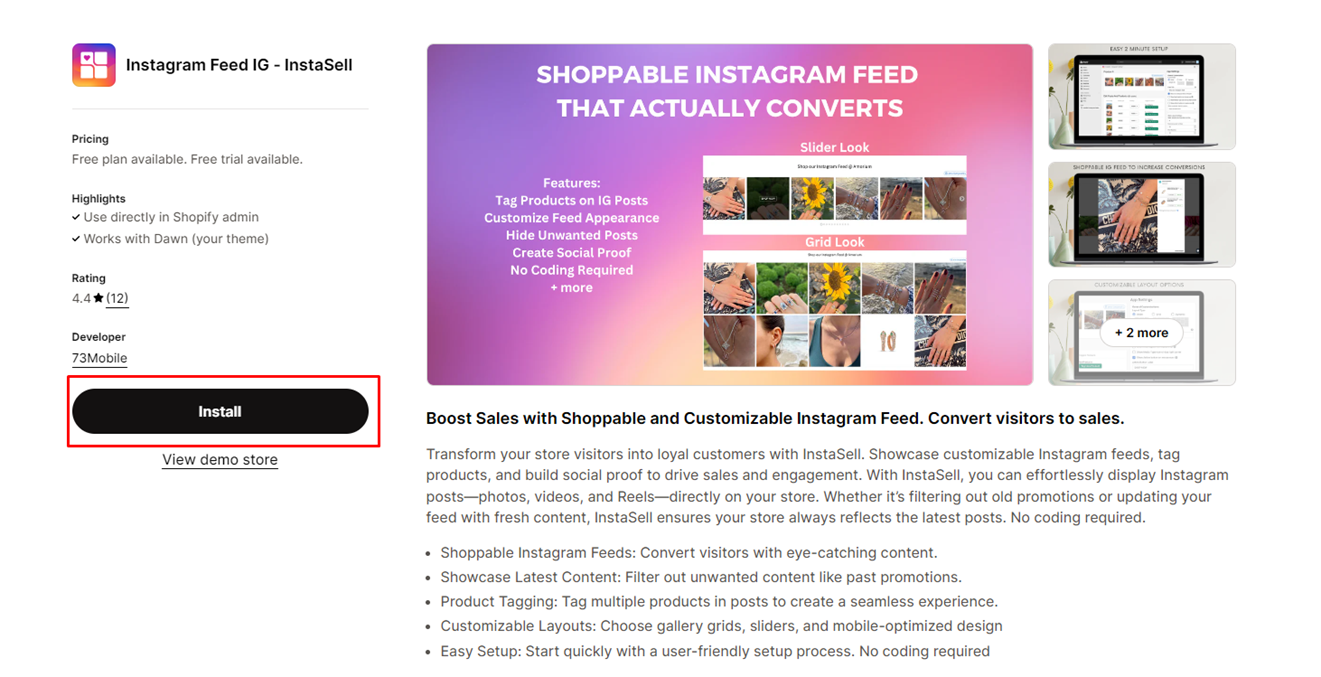 Instagram Feed IG ‑ InstaSell - Help Center