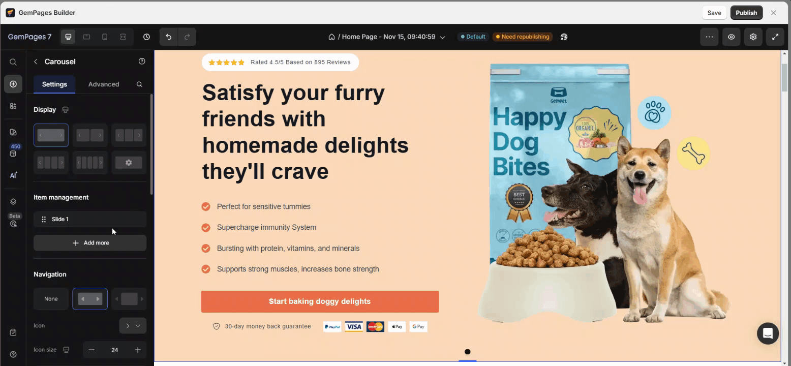 Design Slideshow with Hero Banner & Carousel Element - Help Center