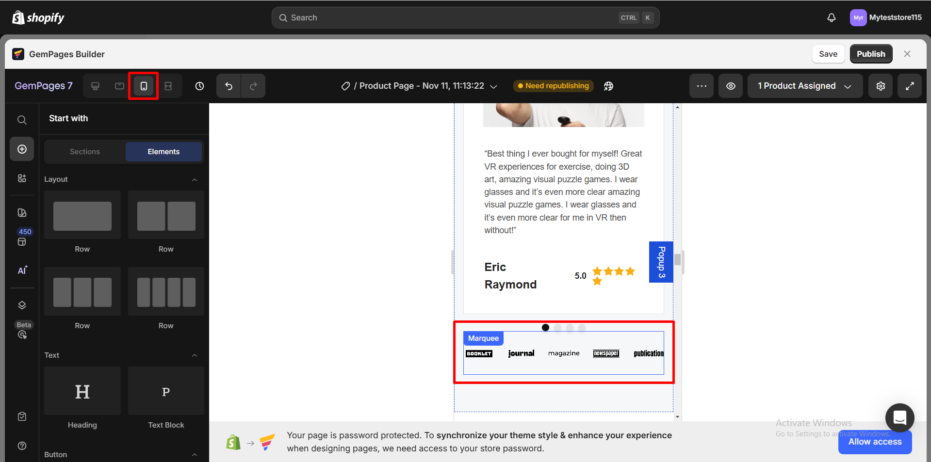 Design "Featured In" Brand Logos section with Marquee Element - Help Center