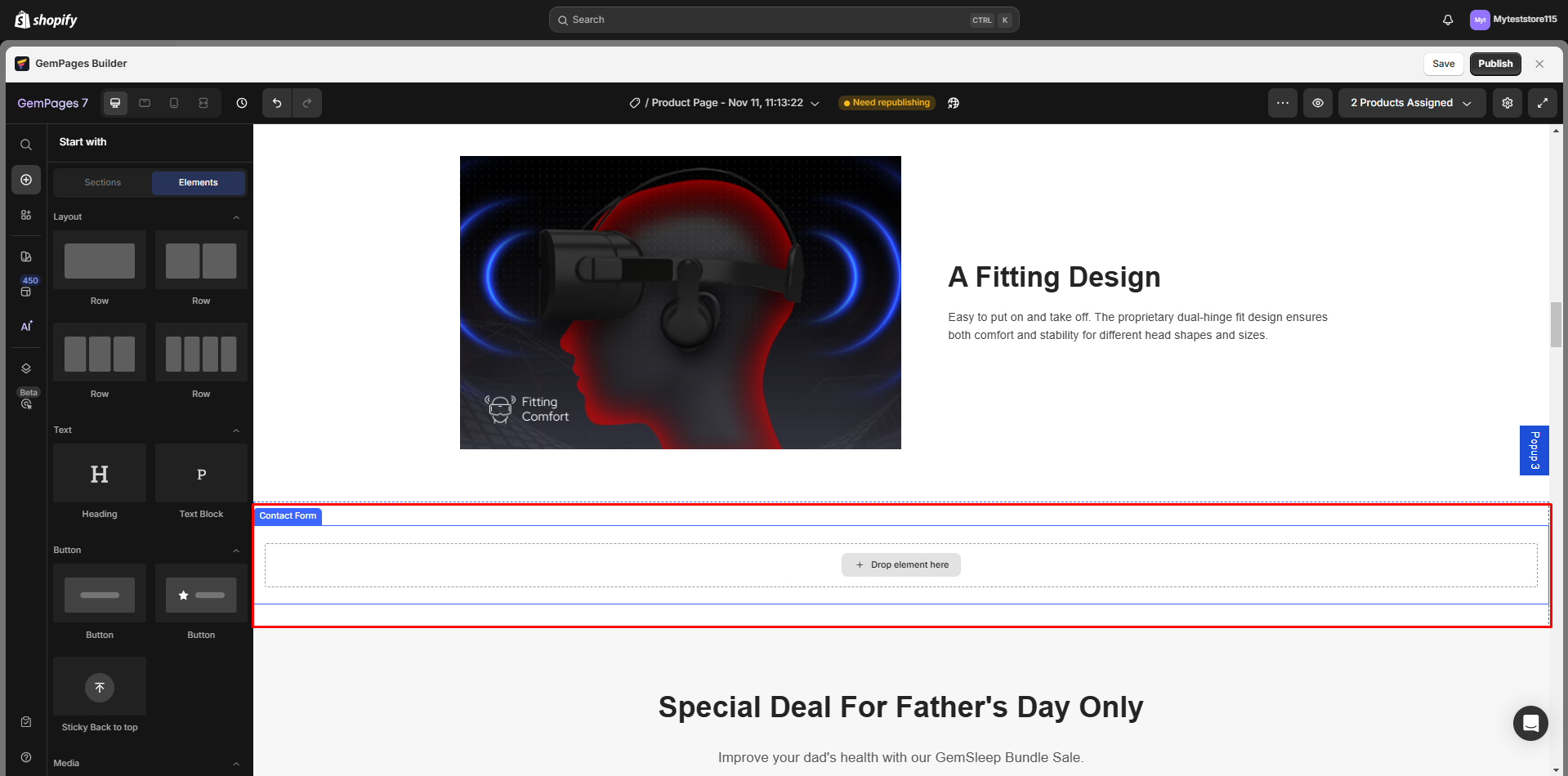 Design Contact Form Section with Contact Form Element - Help Center