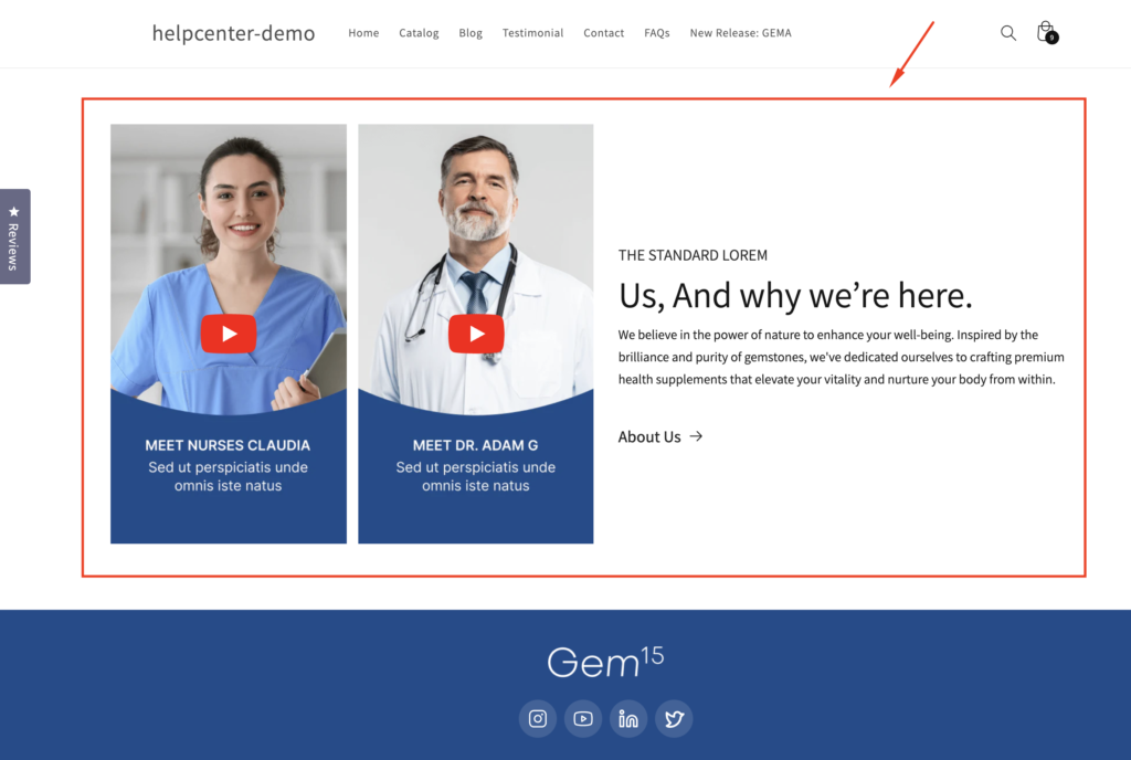 Design a Better About Us Section & Page with GemPages - Help Center