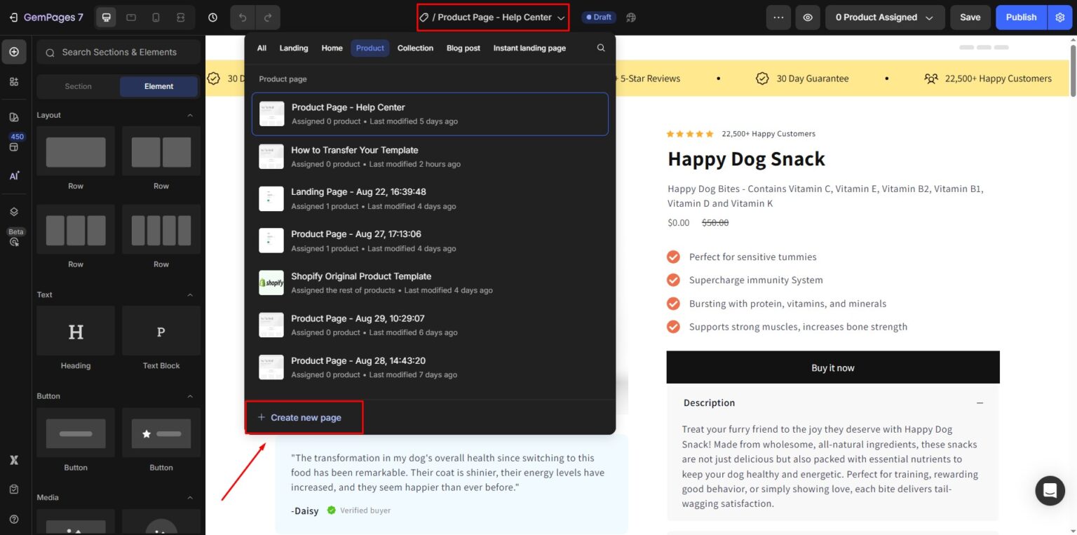 Create a New Product Page - Help Center