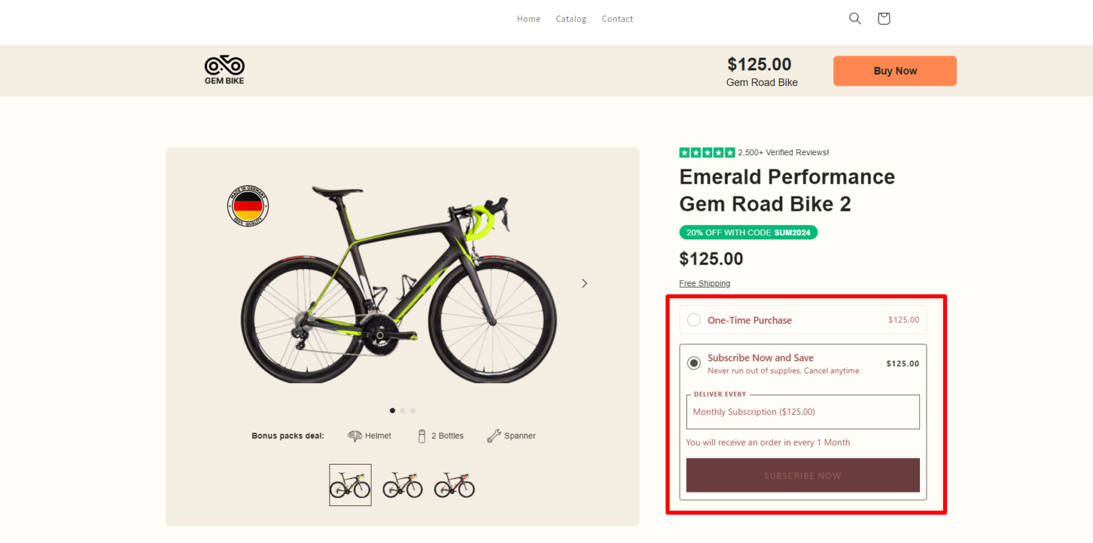 How to Add Subscription Widget to Product Page - Help Center