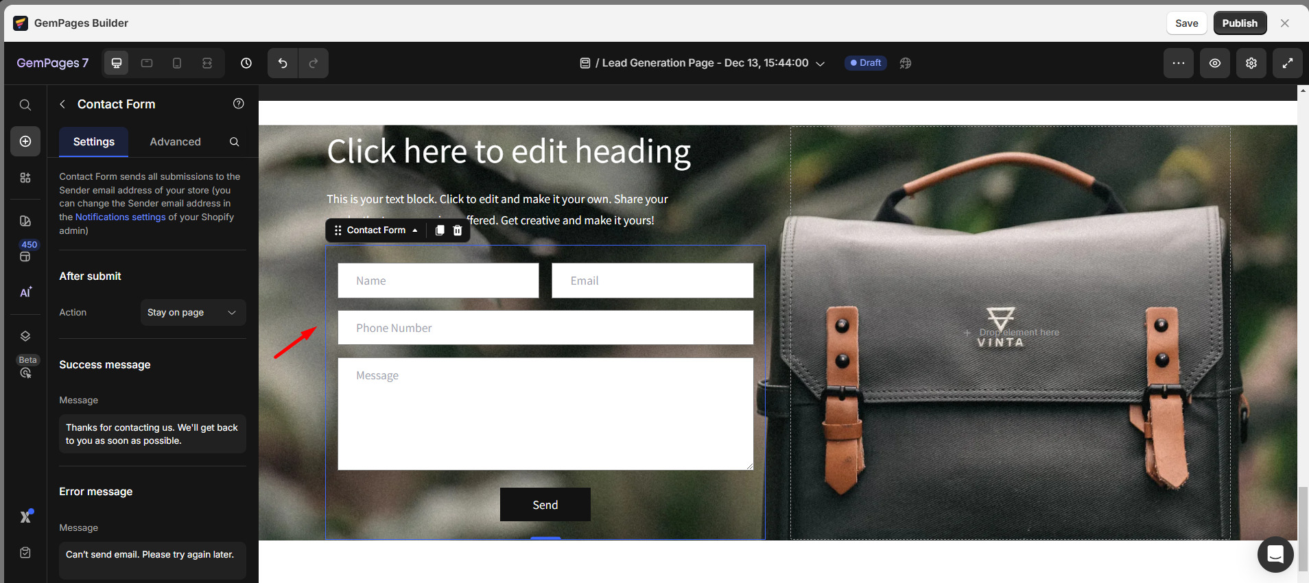 Create a Lead Gen Landing Page - Help Center