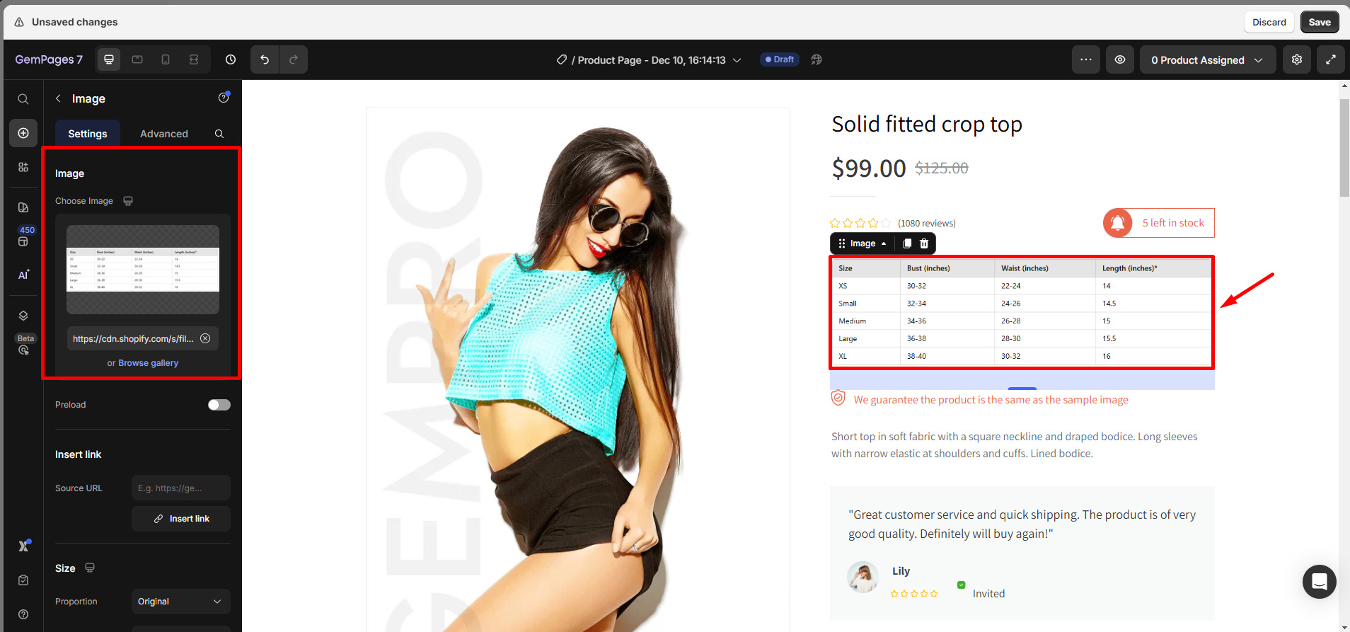 Add Size Chart to your Product Page - Help Center