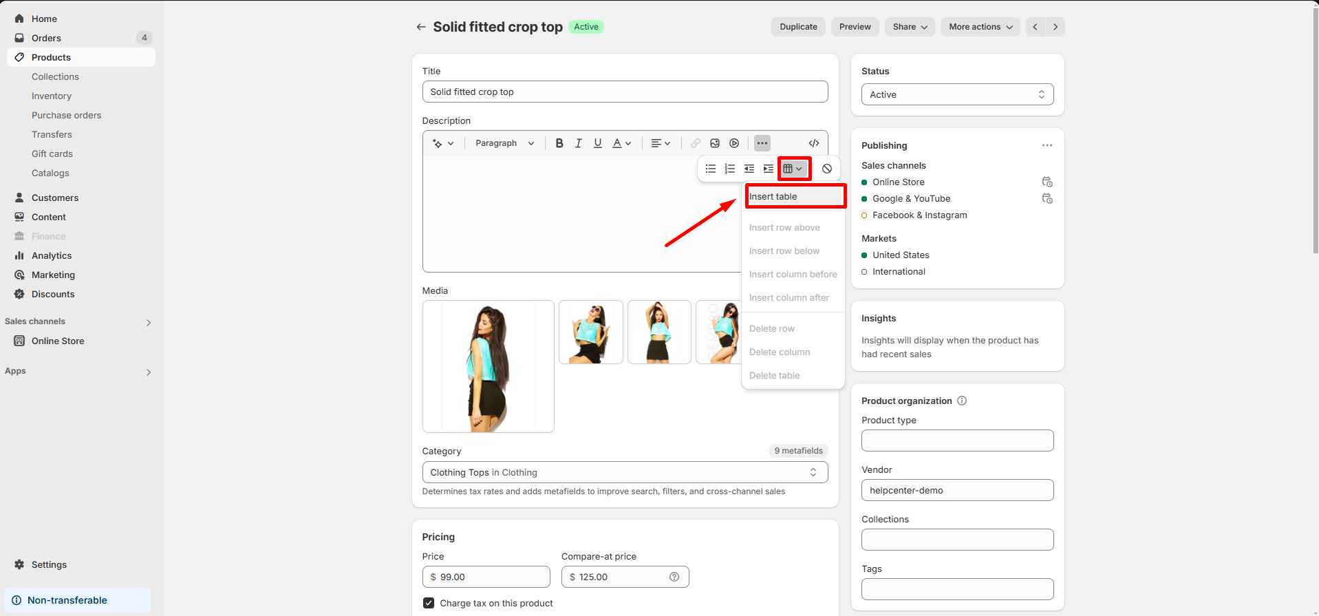 Add Size Chart to your Product Page - Help Center