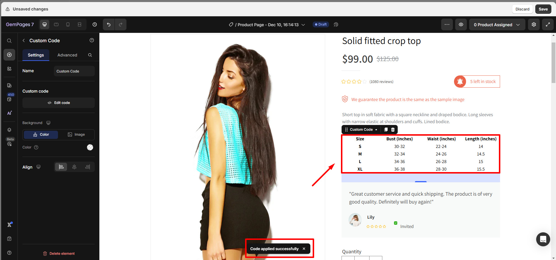 Add Size Chart to your Product Page - Help Center