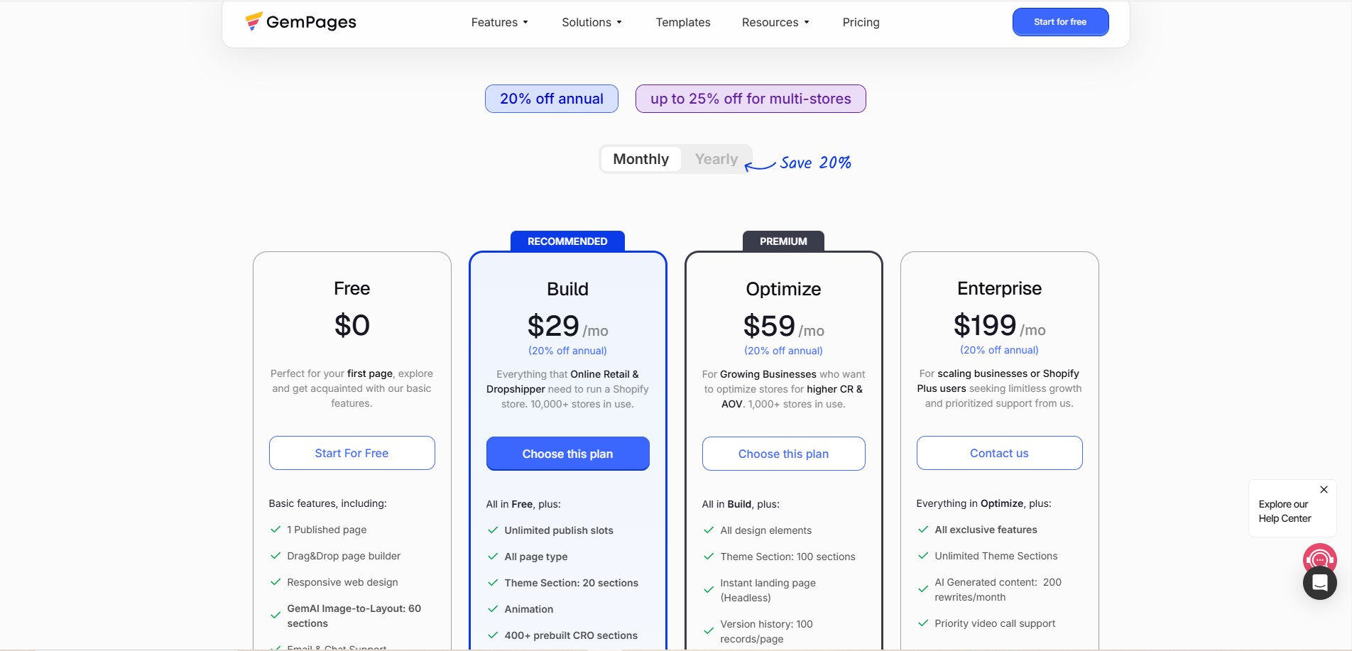 How Many Published Slots Does the Build Plan Have? - Help Center