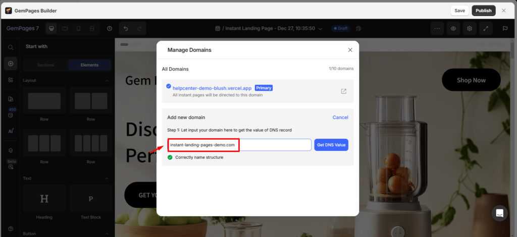 Use Subdomain for Instant Landing Page (Headless) - Help Center