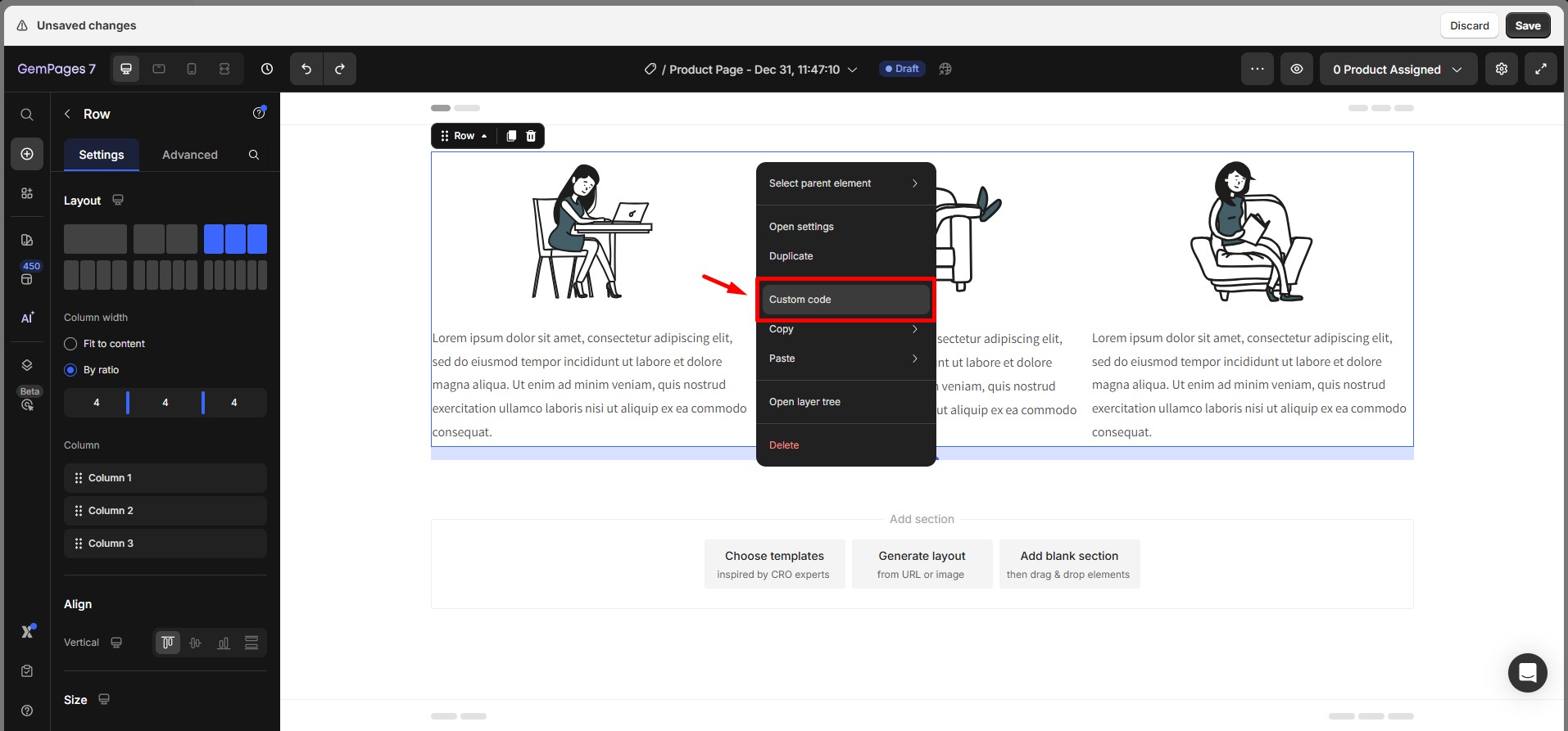 Set Background for Column Inside Row - Help Center