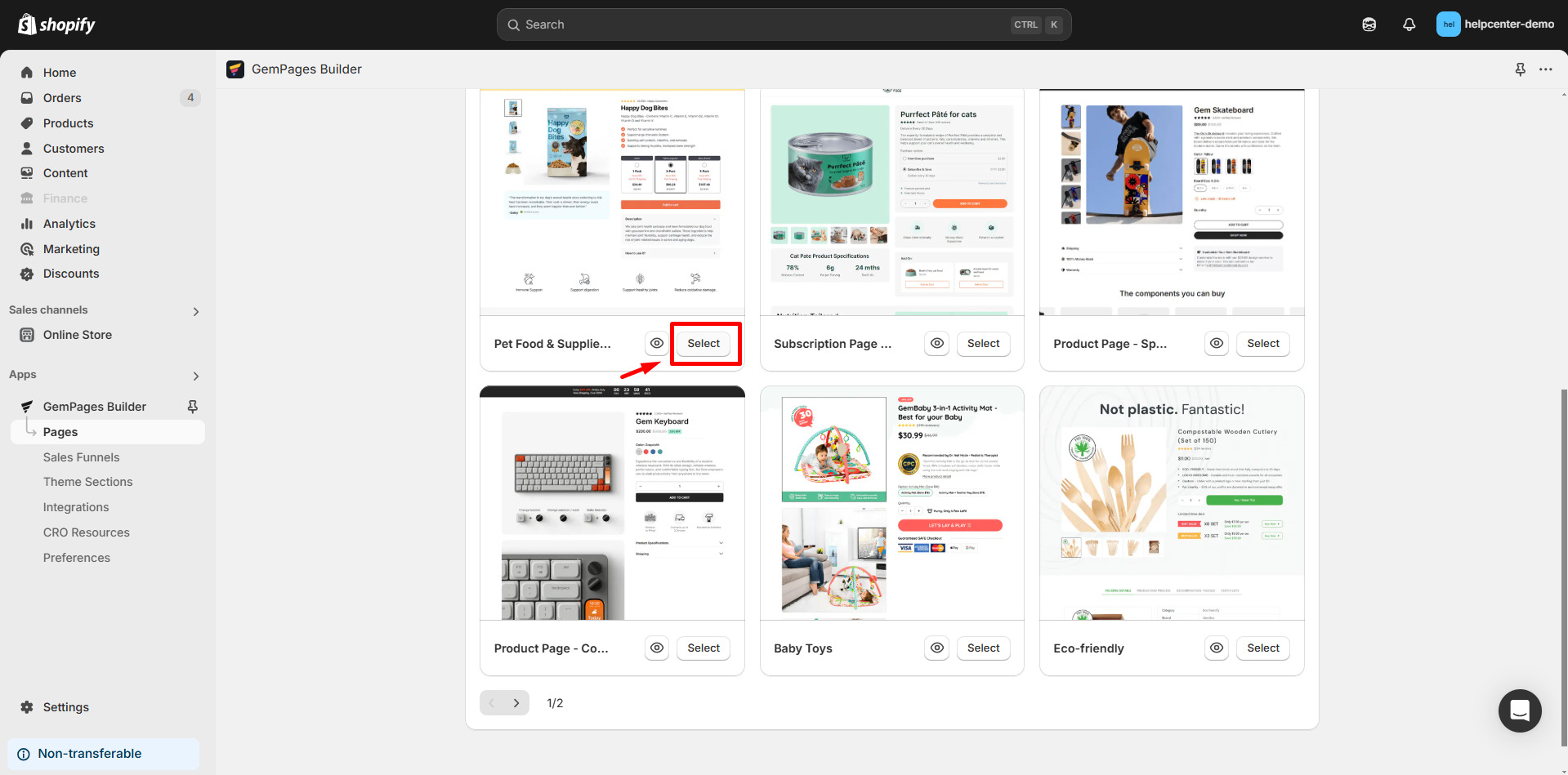 Make a Product Page with Template - Help Center
