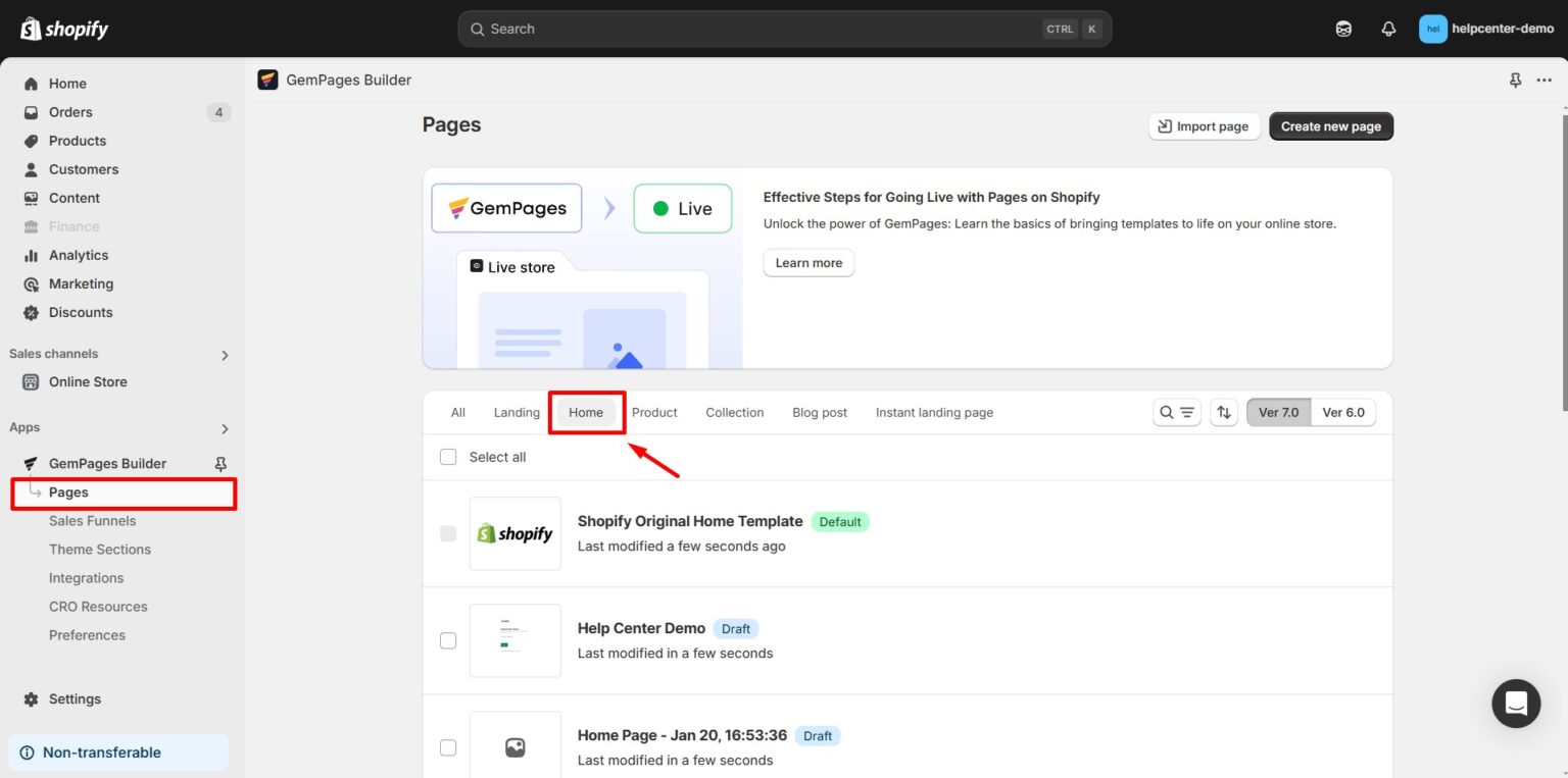 Make a Default Homepage - Help Center