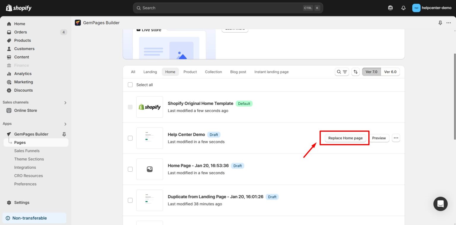 Make a Default Homepage - Help Center