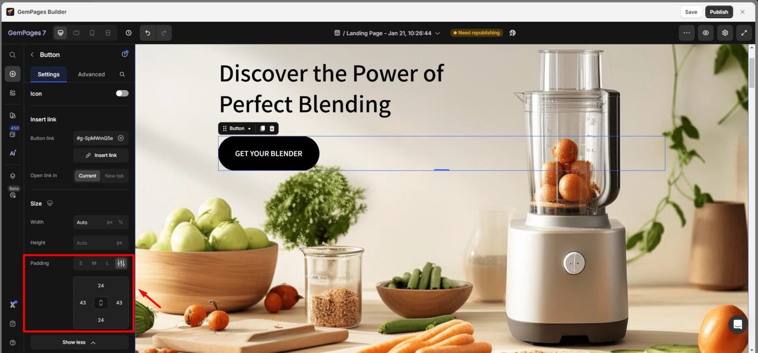 How can I center the text in a button? - Help Center