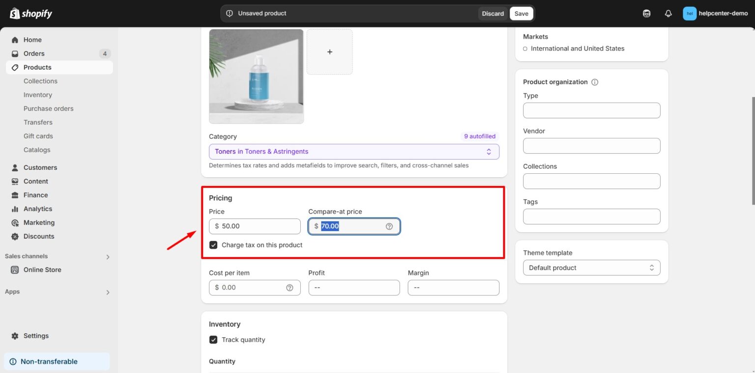 How to Display Product Price and Compare-at Price on the Same Line ...