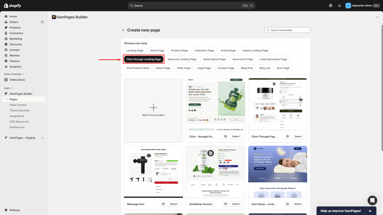 Create a Click-Through Landing Page (CTP) - Help Center