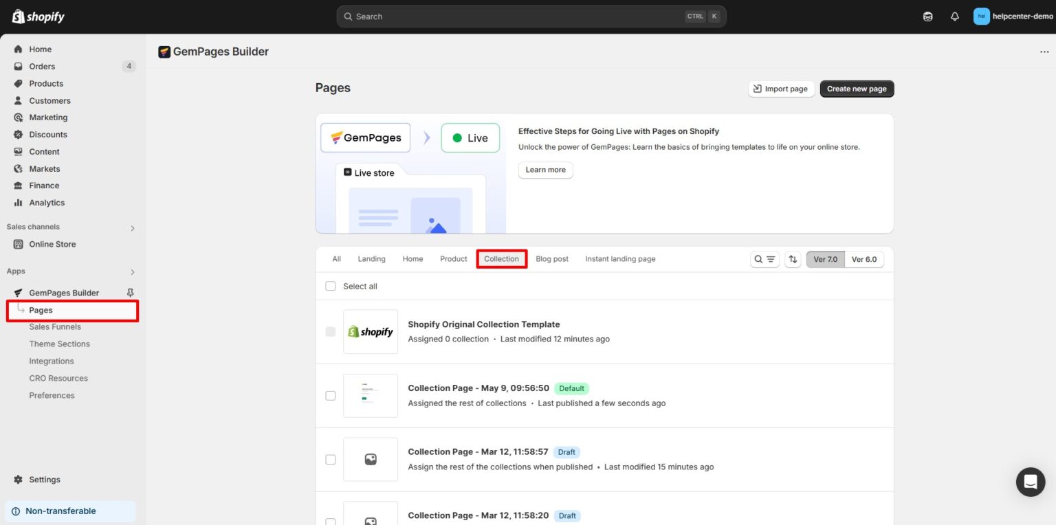 How to Convert a Collection Page to Another Page Type - Help Center