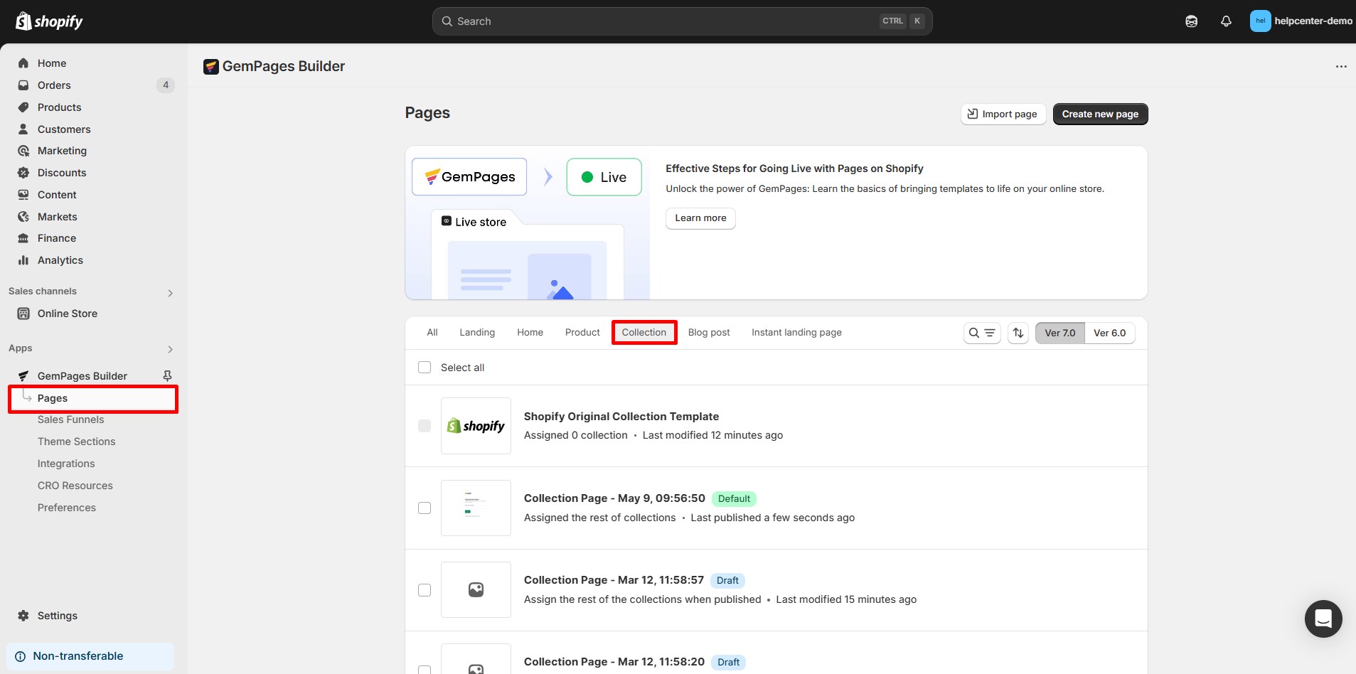 How to Convert a Collection Page to Another Page Type - Help Center
