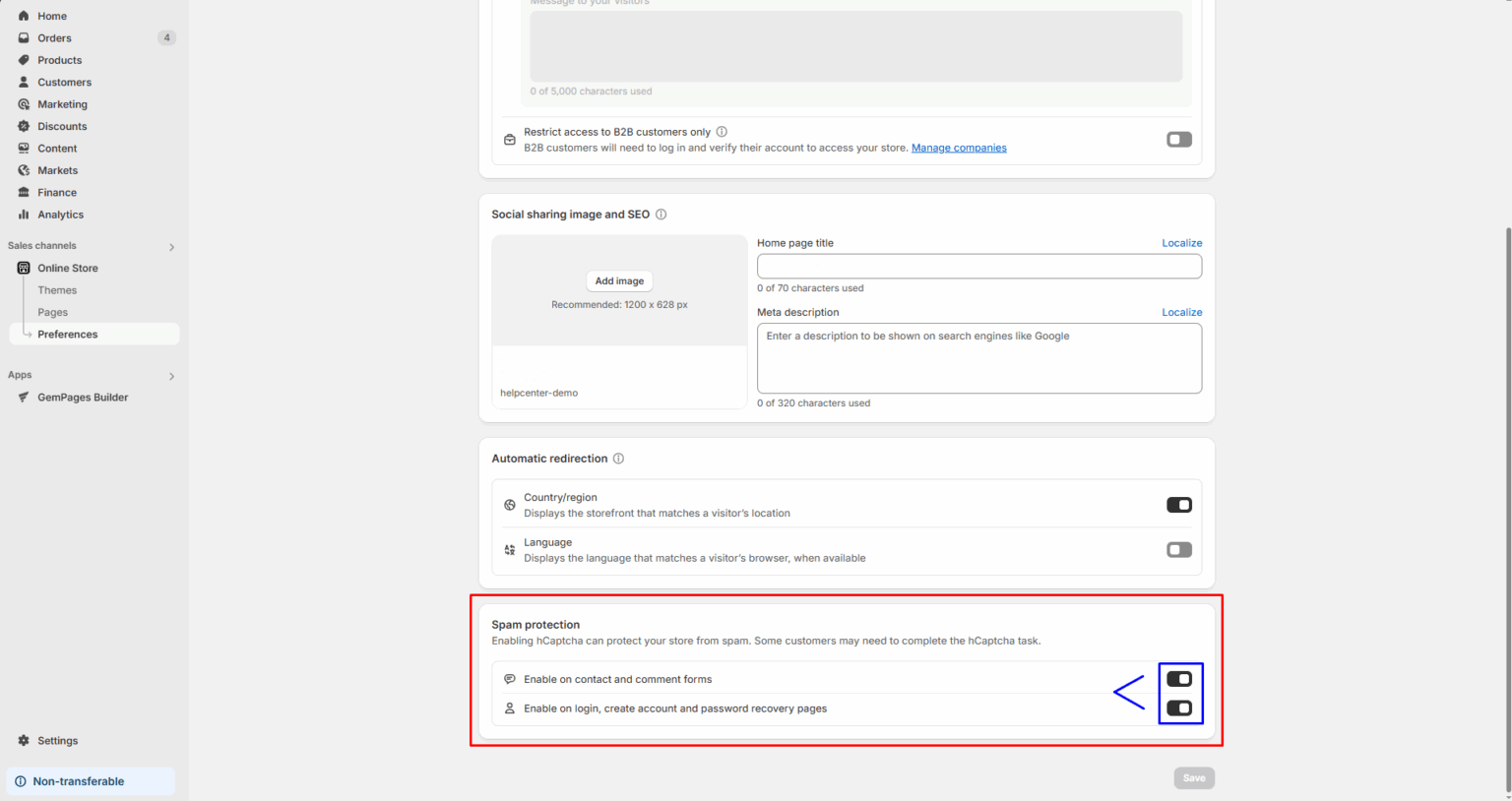 Protect Forms from Spam and Bots in GemPages - Help Center